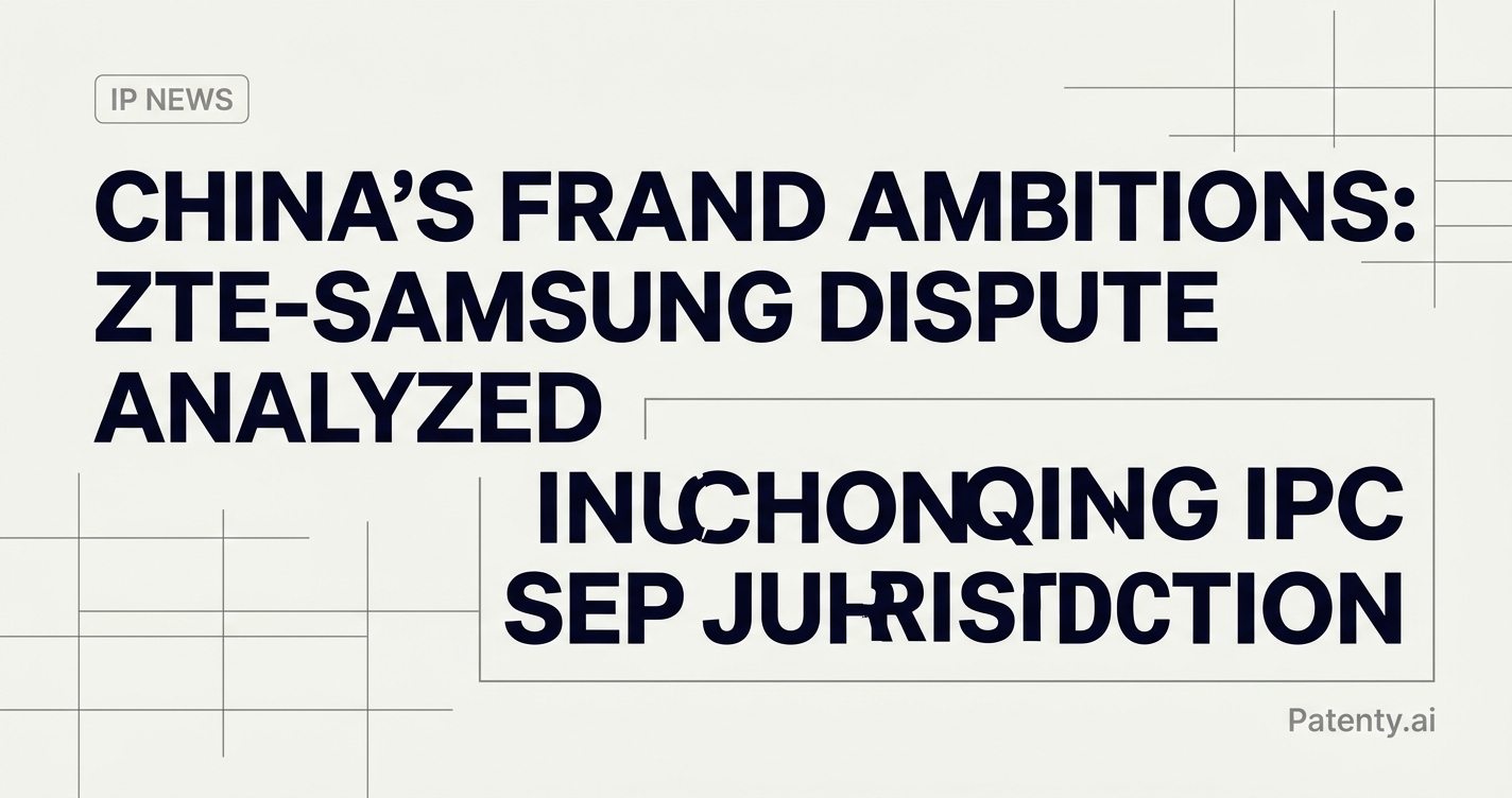 The Chongqing Forum: Analyzing the ZTE-Samsung FRAND Dispute and…