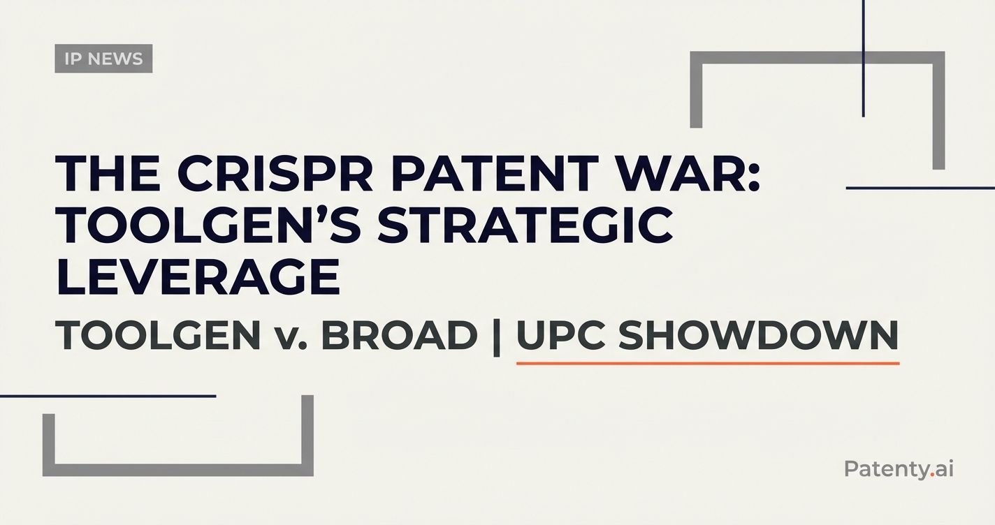 The CRISPR Patent War: ToolGen’s Strategic Leverage in the US,…